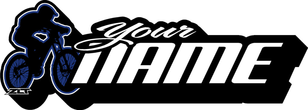 Mountain Bike Name Decal - ZLT Motocross Identification