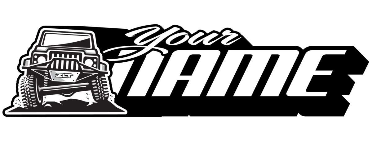 Jeep Front Name Decal - ZLT Motocross Identification