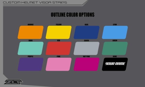 Custom Helmet Visor Strips - ZLT Motocross Identification